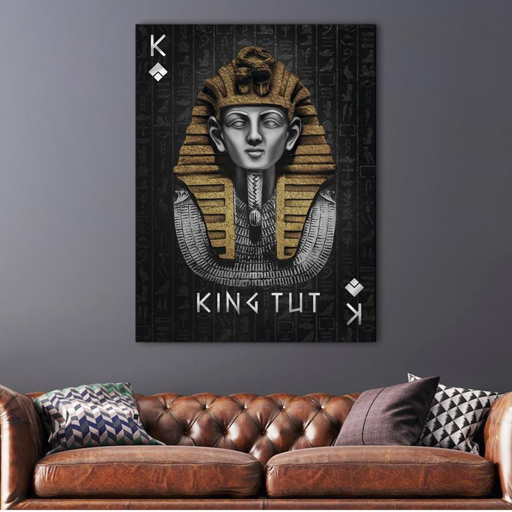 King Tutankhamun Art Print | Egyptian God Canvas Wall Art