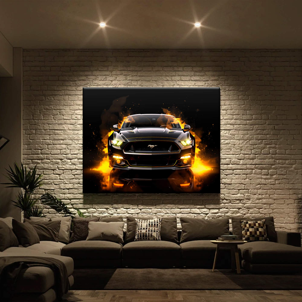 Ford Mustang GT Wall Art | Car Poster Print | Canvas4wall