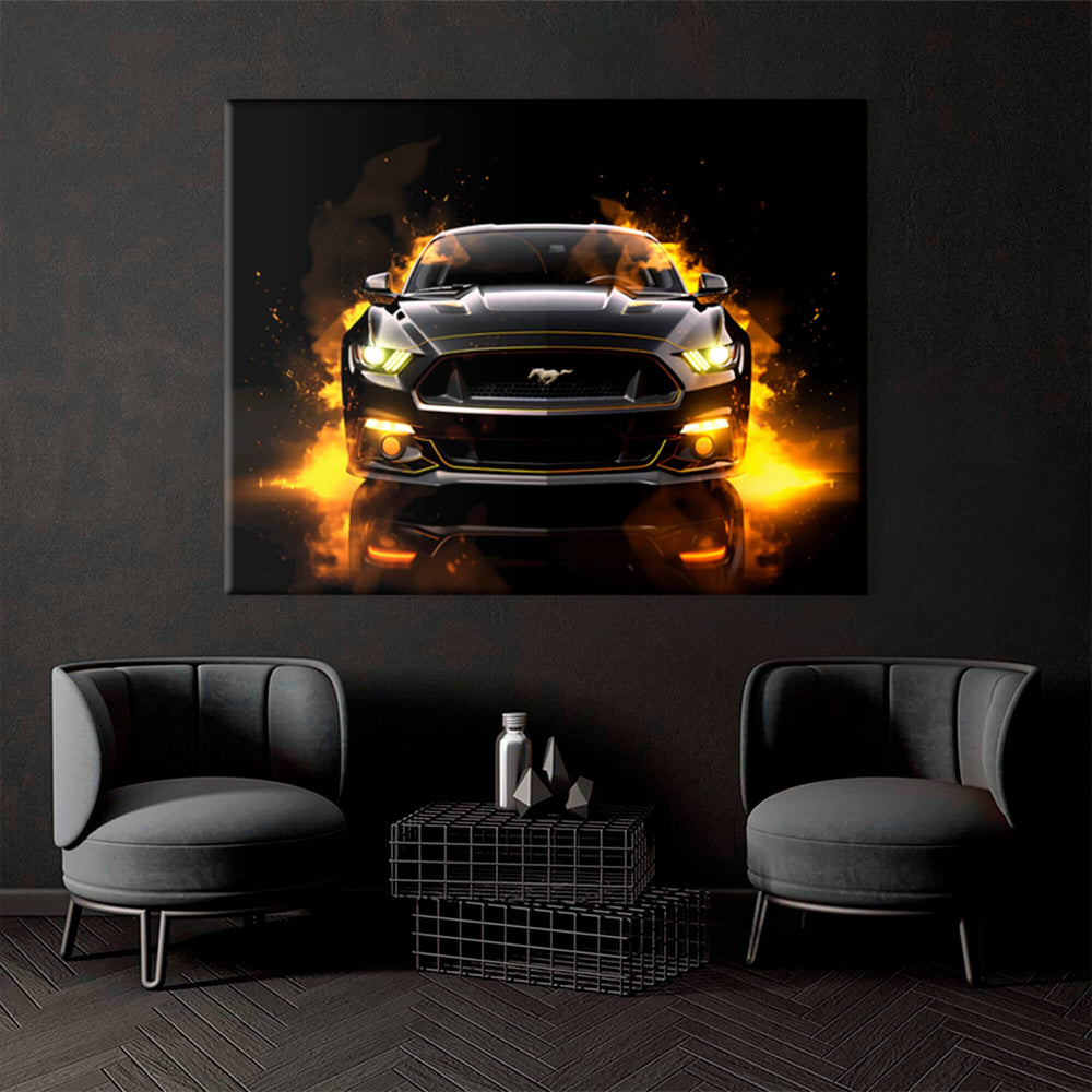Ford Mustang GT Wall Art | Car Poster Print | Canvas4wall