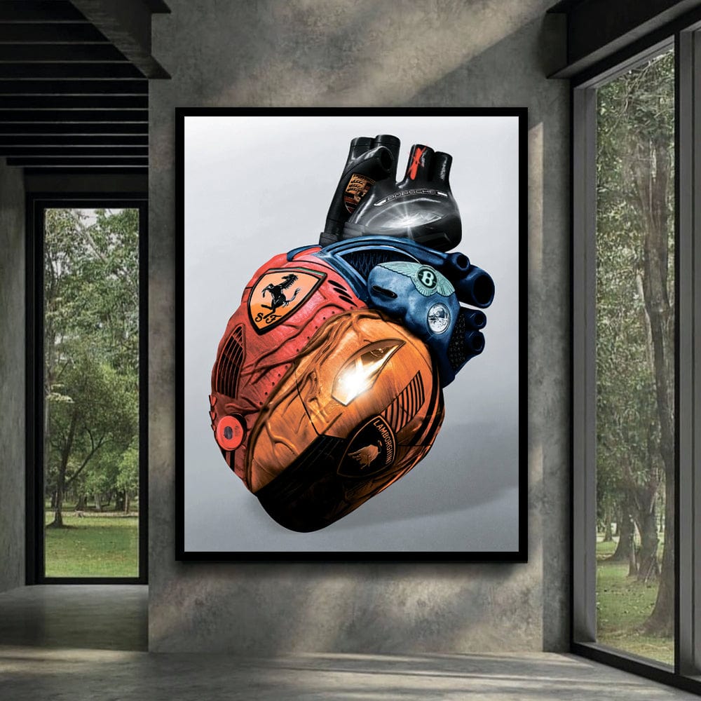Car Heartbeat Canvas Edition 3 | Premium Cars Wall Art Poster