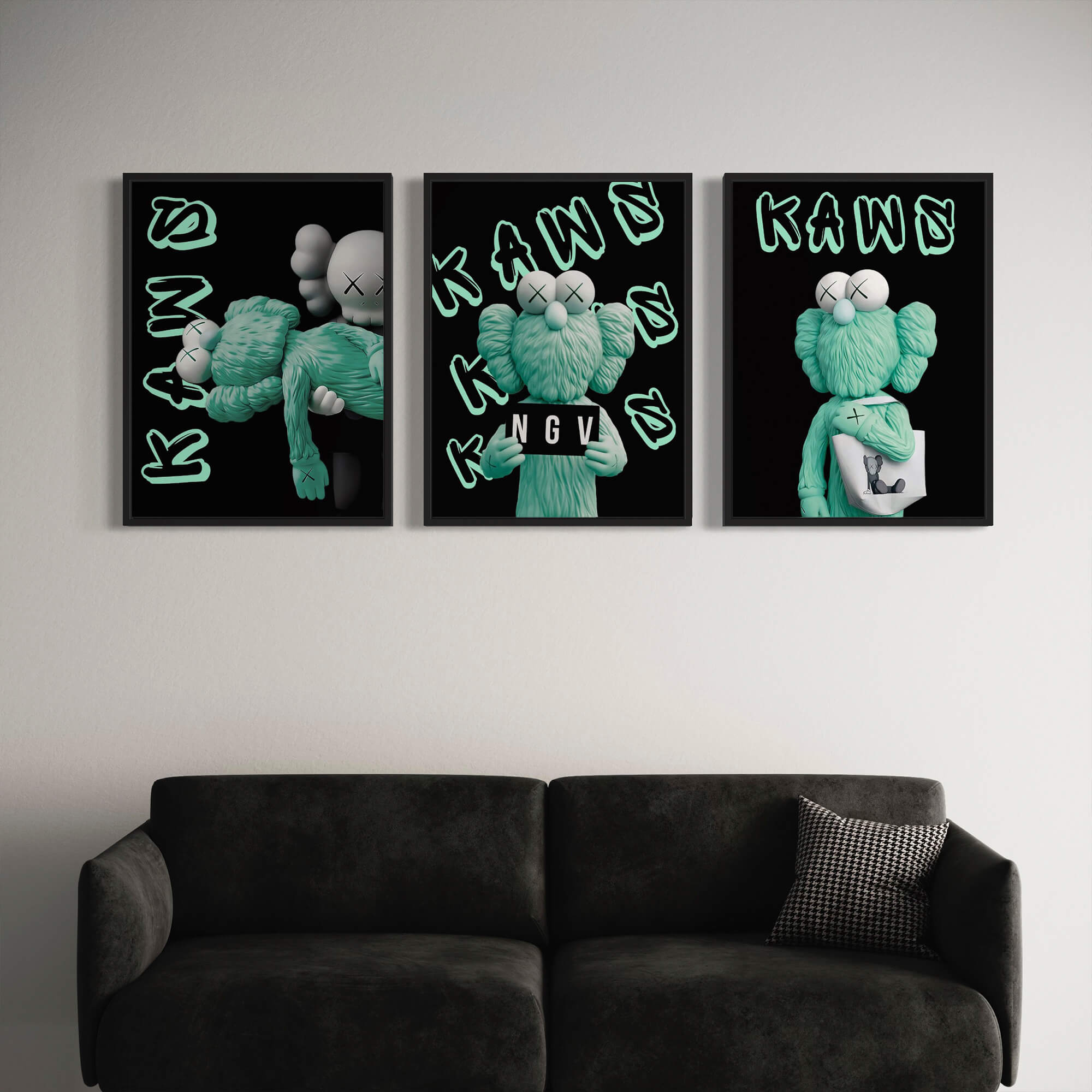 Kaws NGV Canvas Print, Kaws Wall Art