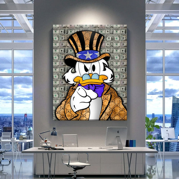 Money Scrooge McDuck Canvas Art Print | Canvas4walls