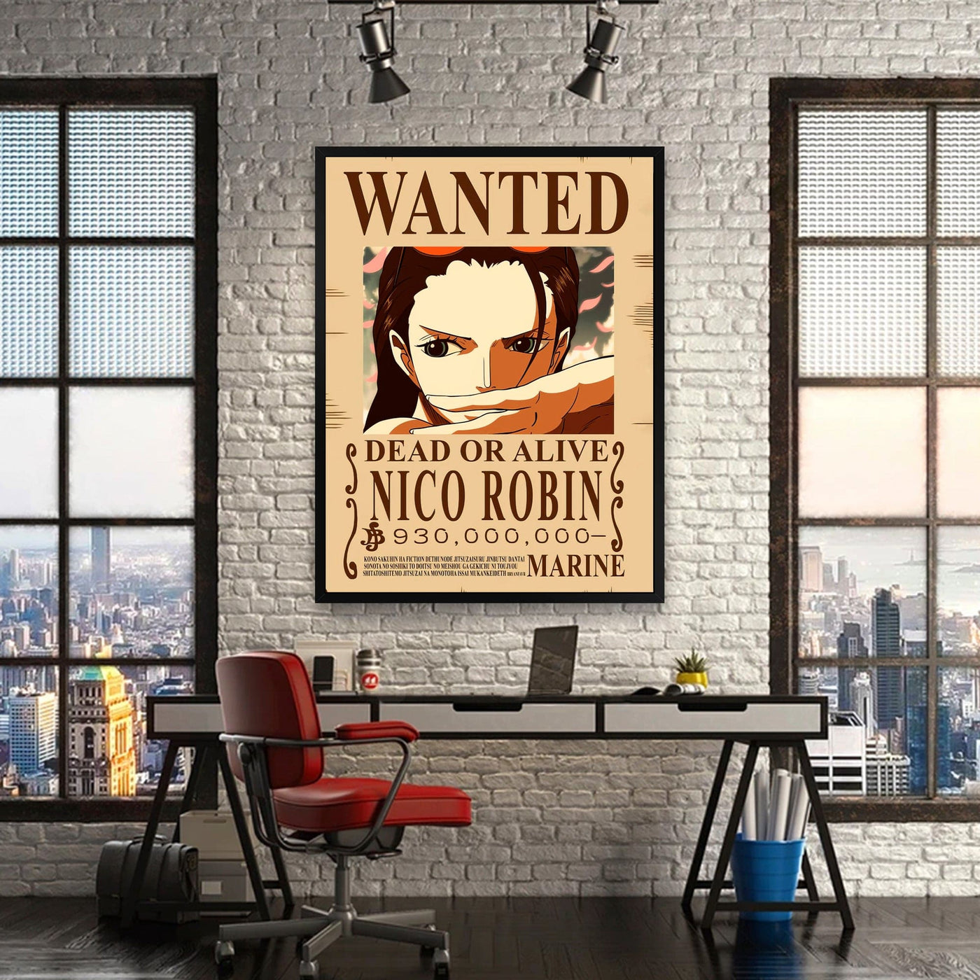 Nico Robin Canvas Print, Nico Robin Wanted Poster