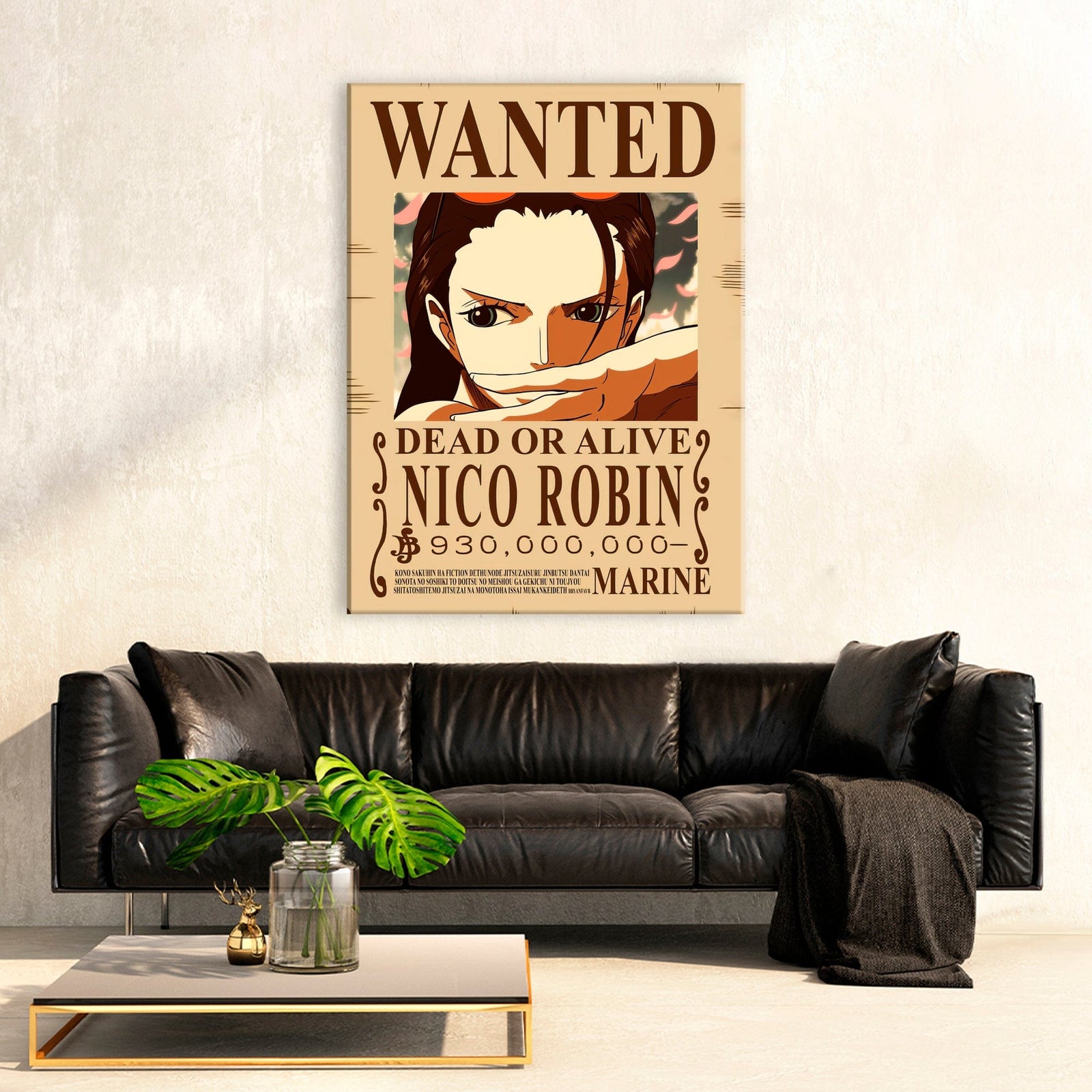 Nico Robin Canvas Print, Nico Robin Wanted Poster