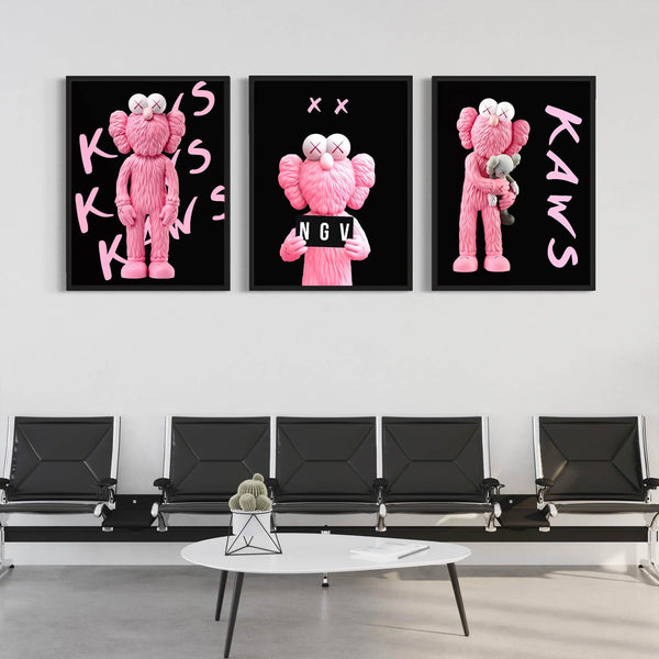 Pink Kaws NGV Canvas Print, Kaws Wall Art – Canvas4walls
