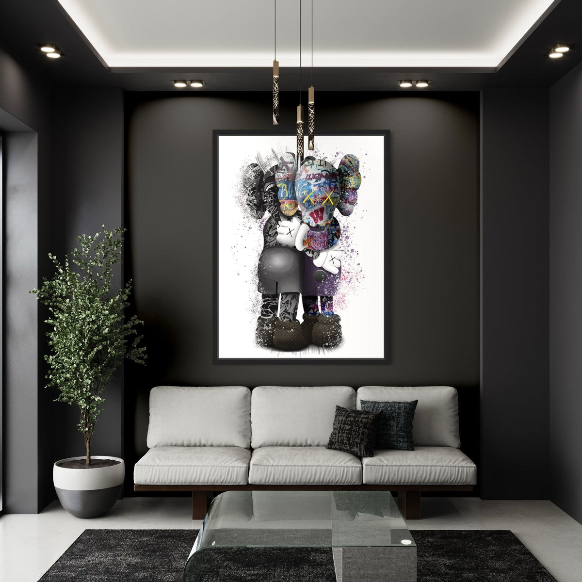 Kaws 3 Poster Canvas Print | Kaws Wall Art | Canvas4wall