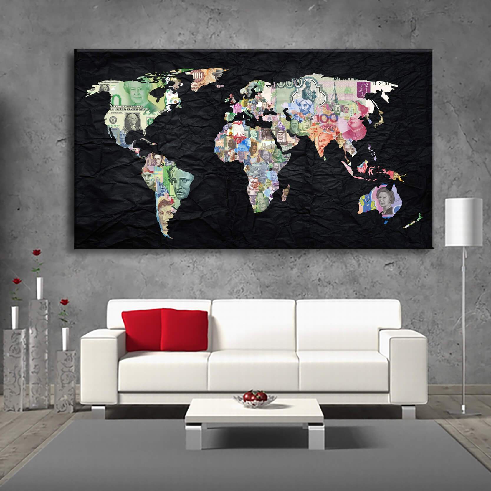Money Wall Art - Money Map | Canvas4Walls