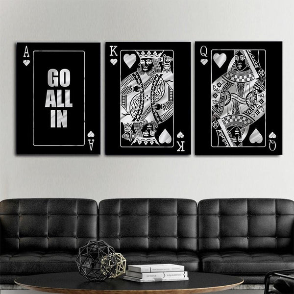 Playing Cards Framed Canvas Wall Art Print – Canvas4walls