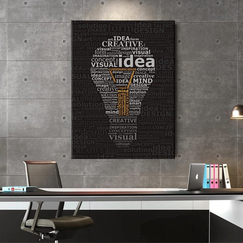 Creative Poster Plan Lightbulb Canvas Wall Art | Canvas4Walls ...