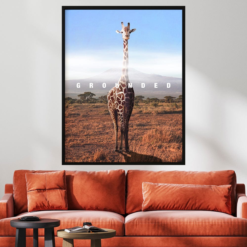 Motivational Poster Grounded - Framed Canvas Wall Art | Canvas4Walls
