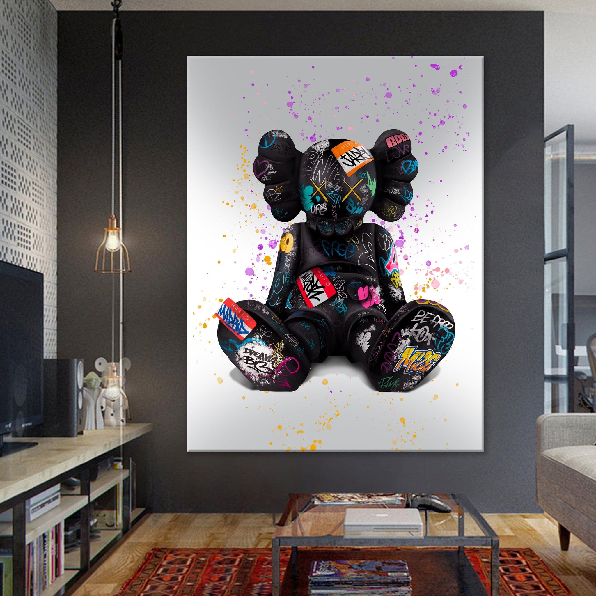 Kaws 2 Canvas Print | Graffiti Wall Art | Canvas4wall