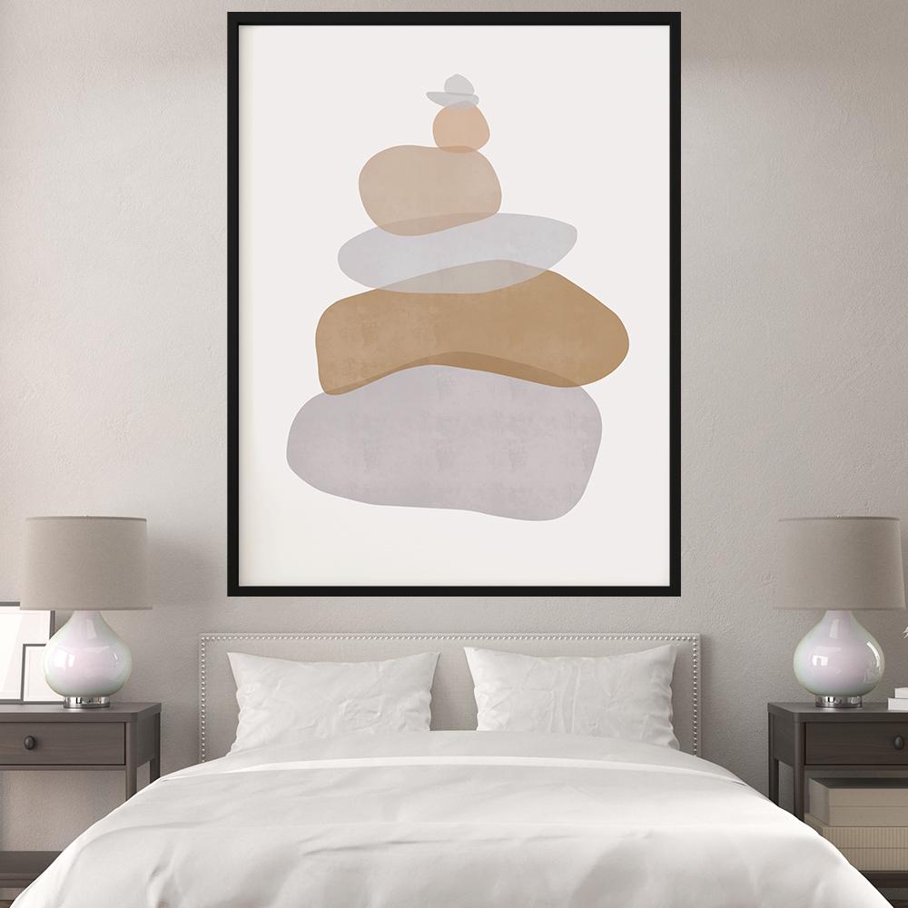 Minimalist Wall Art | Pebble Stack Canvas Print | Canvas4wall
