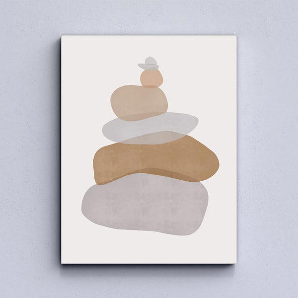 Minimalist Wall Art | Pebble Stack Canvas Print | Canvas4wall ...