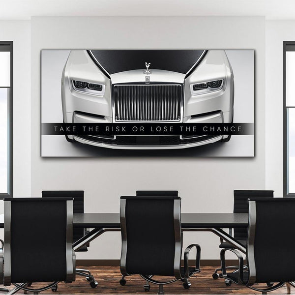 Rolls-Royce Poster Take The Risk Framed Canvas Wall Art | Canvas4Walls ...