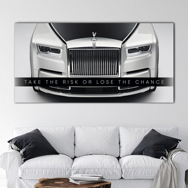 Rolls-Royce Poster Take The Risk Framed Canvas Wall Art | Canvas4Walls ...