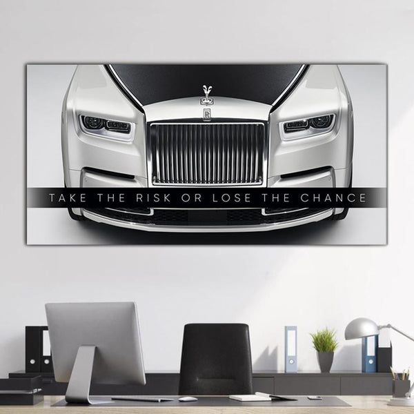 Rolls-Royce Poster Take The Risk Framed Canvas Wall Art | Canvas4Walls ...