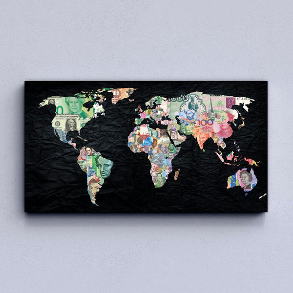 Money Wall Art - Money Map | Canvas4Walls – Canvas4walls
