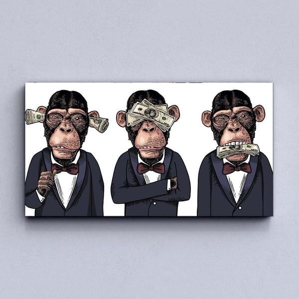 Money Wall Art - Money Monkeys | Canvas4Walls – Canvas4walls